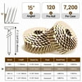 Coil Roofing Nails, 1-1/4-Inch × .120-Inch 15 Degree Round Head Smooth ...