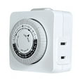 Hyper Tough Indoor Analog Mini Timer with 1 Polarized Outlet, 15 Amps ...