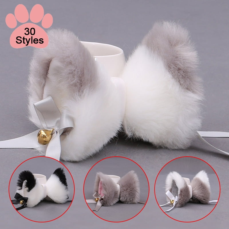 Racing Butterfly Cat Fox Ears Hairpin Fluffy Plush Cosplay Clip ...