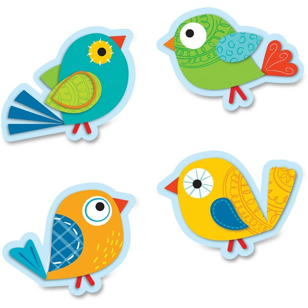 Carson Dellosa Boho Birds Cut Outs