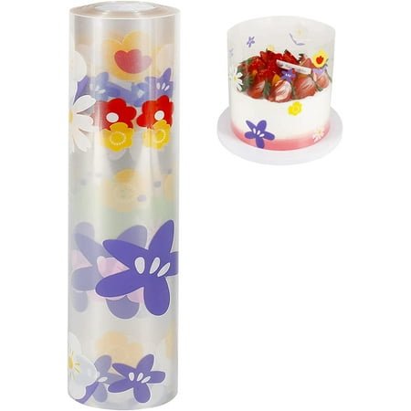 Cake Collar, 8 inchX394 inch Flower Patterns Acetate Roll DIY Acetate ...
