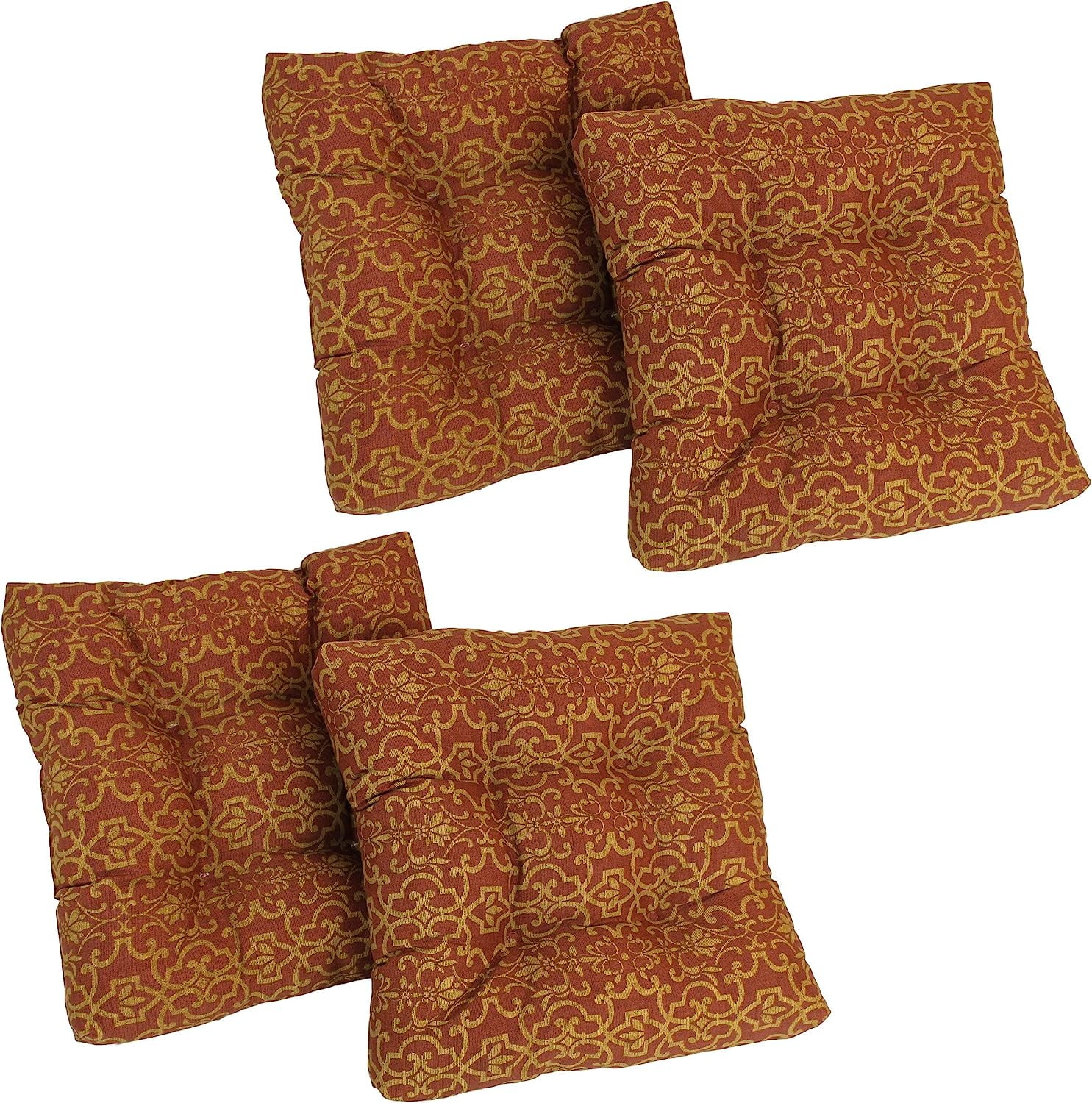 Outdoor 19-Inch Square Chair Cushion, 19" X 19", Vanya Paprika 4 Count - Walmart.com