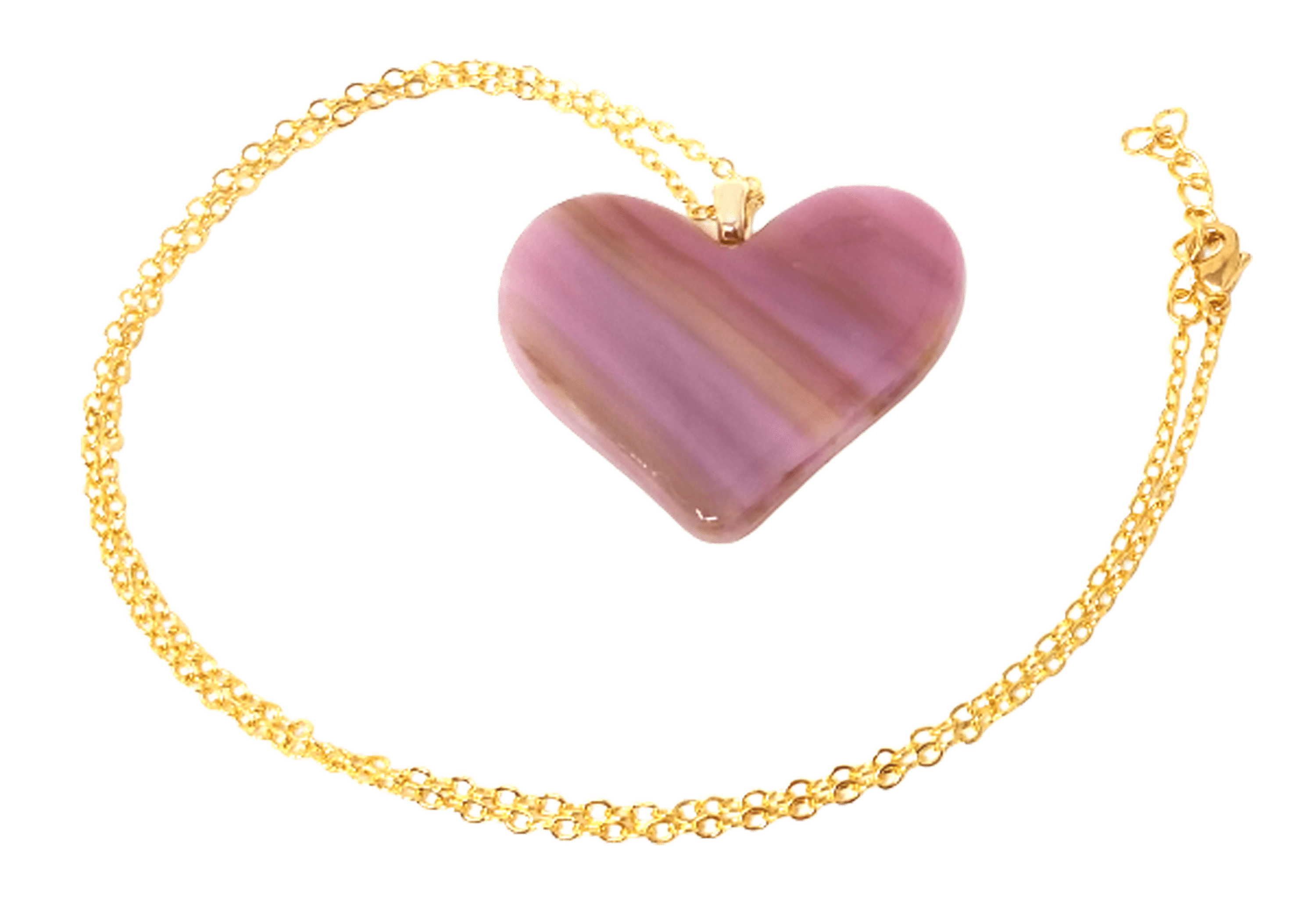 Fused Stained Glass Pink Love