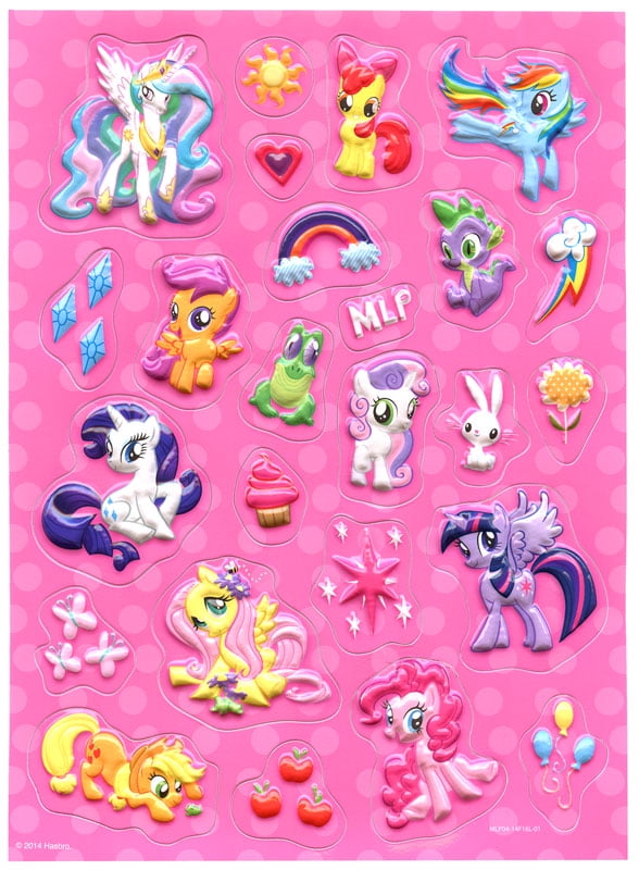 My Little Pony Raised Sticker Sheet - Walmart.com