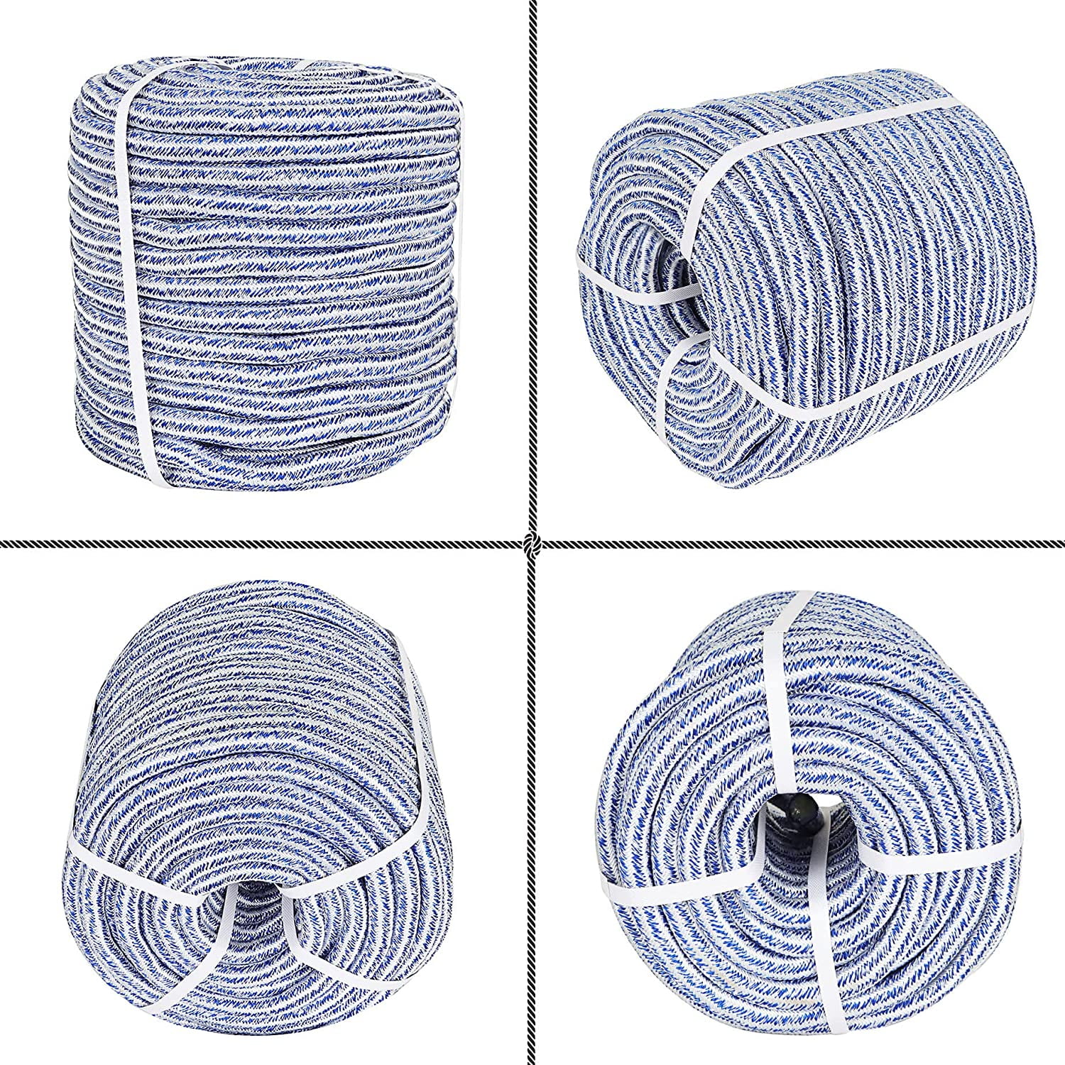 OTTULUR Arborist Climbing Blue and White Rope 3/4 "x100150200' 24 ...