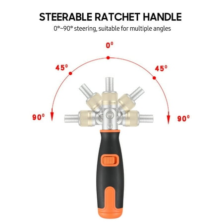 TFixol Two-way Ratchet Screwdriver 10-in-1 Multi-bit Ratchet Screw ...