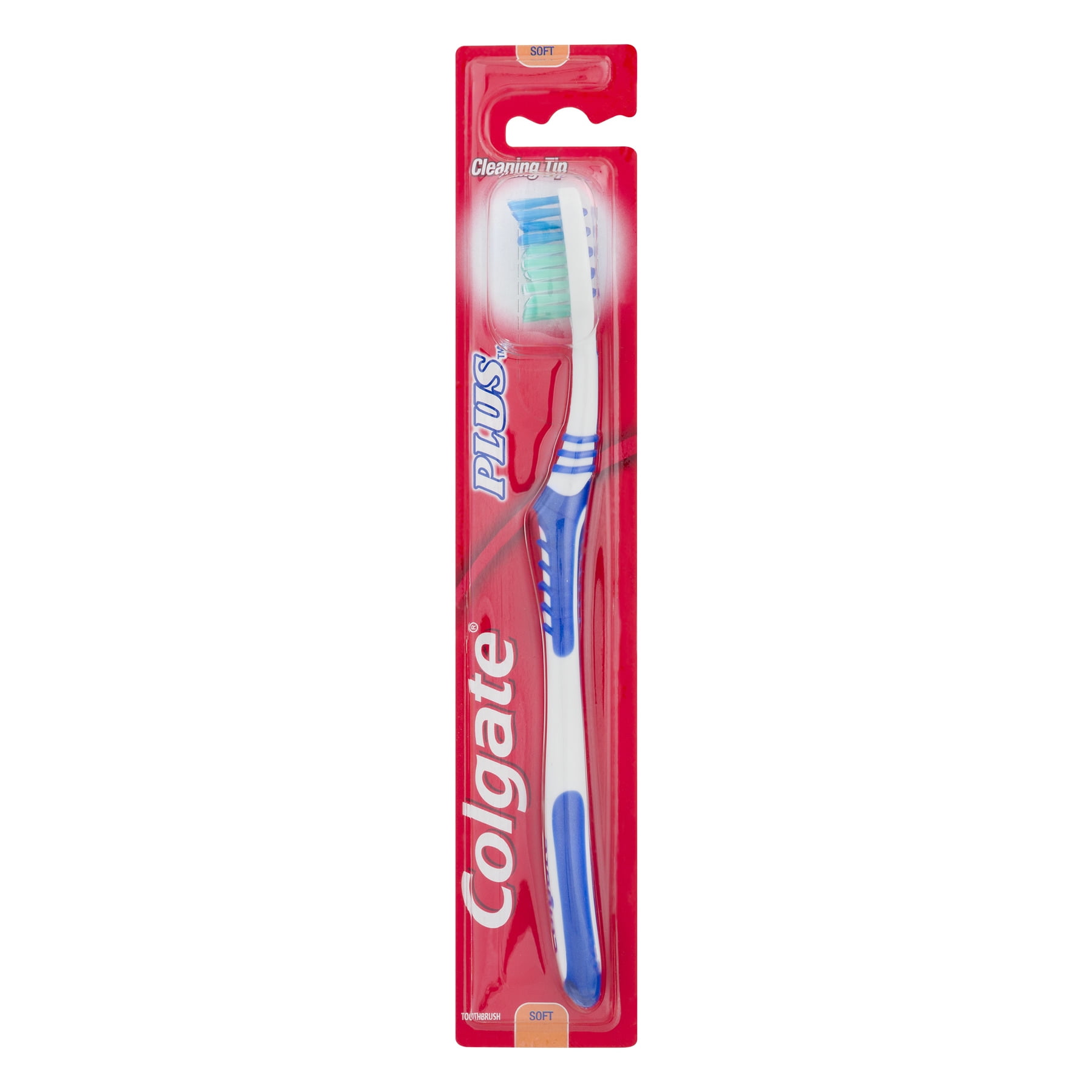 Colgate Cleaning Tip Plus Toothbrush Soft, 1.0 CT - Walmart.com