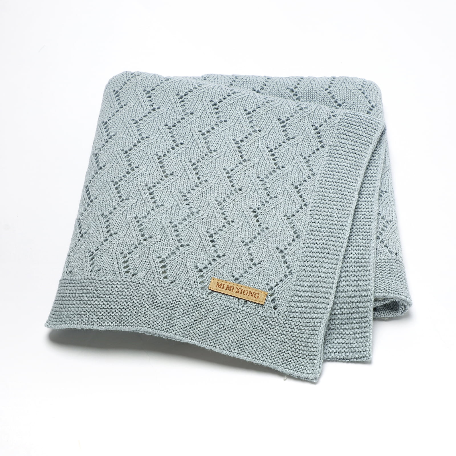 Baby Blanket Cotton Knit Children Soft Stroller Swaddling Sleeping ...