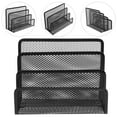 TOPBATHY Metal Mesh Desktop File Organizer, Black, Durable Storage for ...
