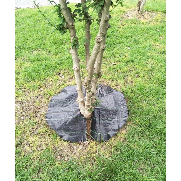 Agfabric Easy-Plant Weed Block Mulch,Tree Mat,Weed Barrier Mat,Woven ...