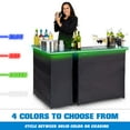 GoBar Portable Double Bar Table Set, Multi-Color LED Lights, Mobile ...
