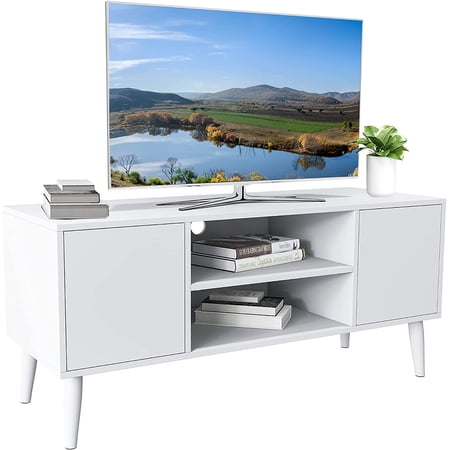 Retro TV Stand 50 Inch, Modern TV Bench TV Cabinet for TV Up to 55 ...