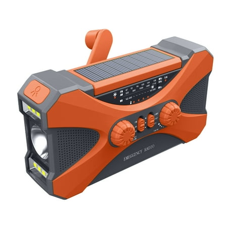 Wuyanis Emergency Radio Dual Speaker Rechargeable Stereo Solar Hand ...