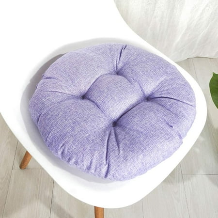 FanShow 18" Round Bar Stool Cushion, Linen Fabric and Thick Padding ...