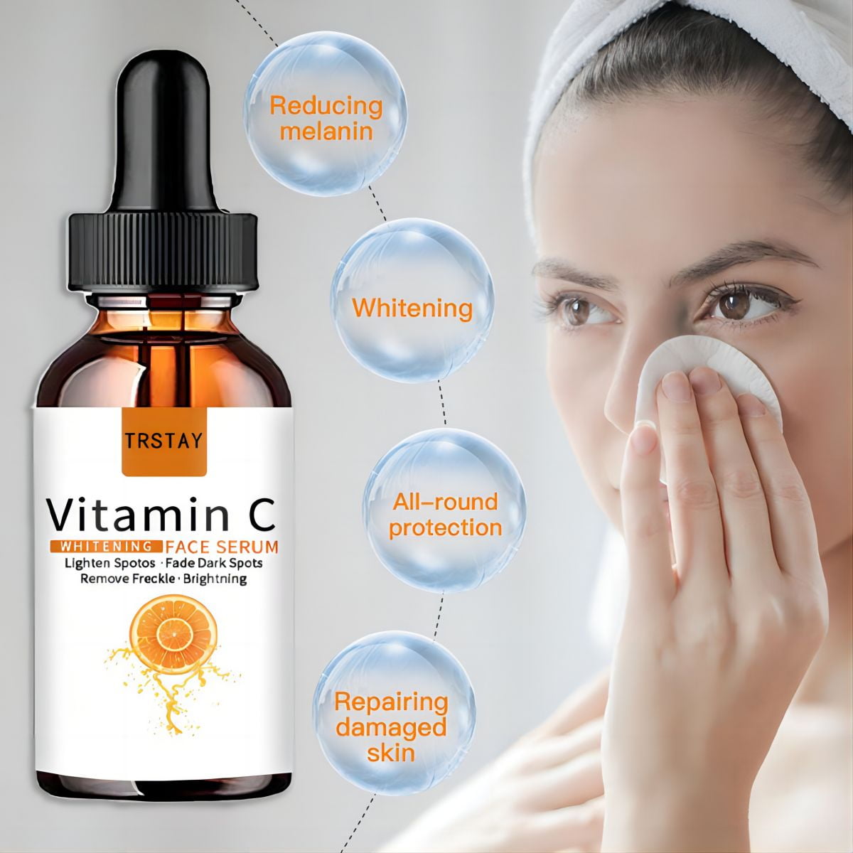 Suero de vitamina C para el rostro Hidratante Ilumina la piel Reparadora Suero facial suave ...