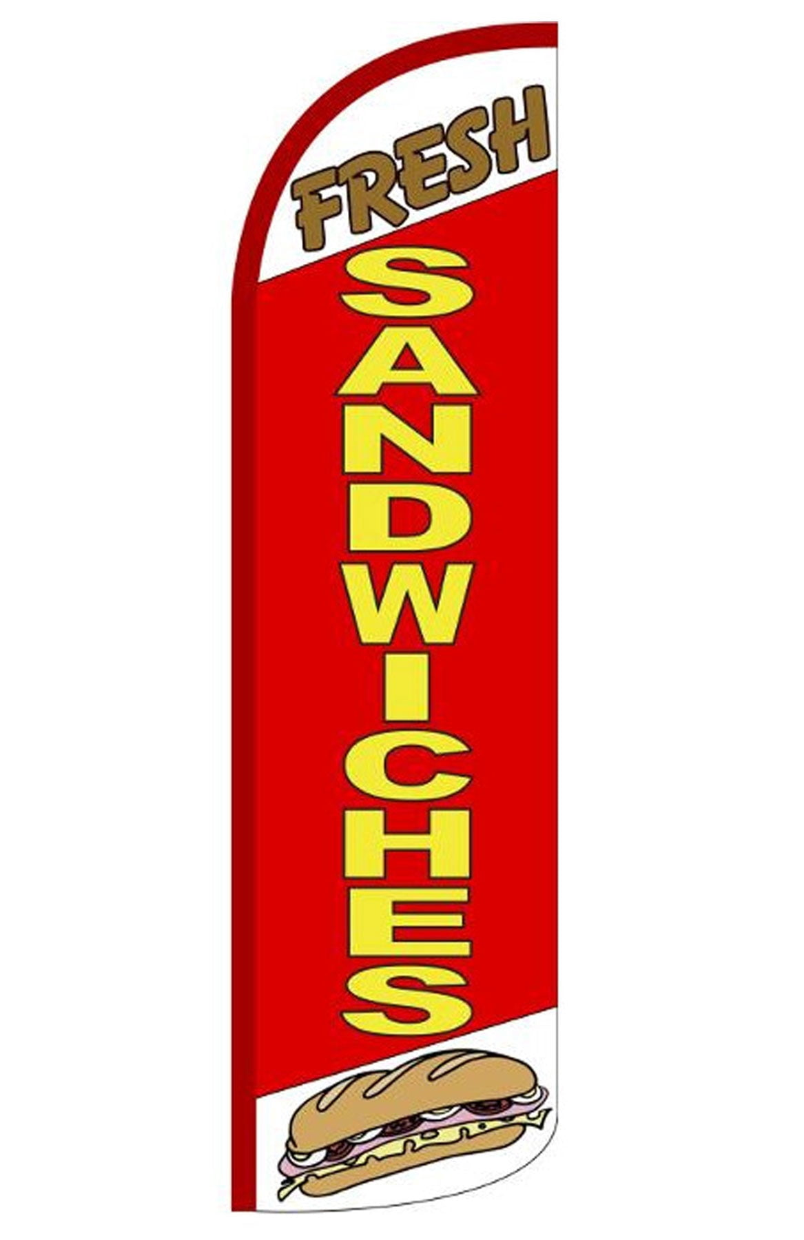 FRESH SANDWICHES Windless Flag (Hardware Not Included) |Advertisement ...