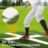 Ymiko 10'x3' Portable Softball Pitching Mound, Nylon Artificial Grass ...