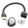9 Pin Male to USB A Male PC Mainboard Extension Cable Reliable and ...