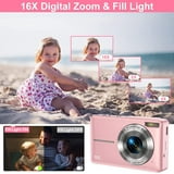 Zostuic Digital Camera, 1080P 44MP Vlogging Camera 16X Zoom Compact ...