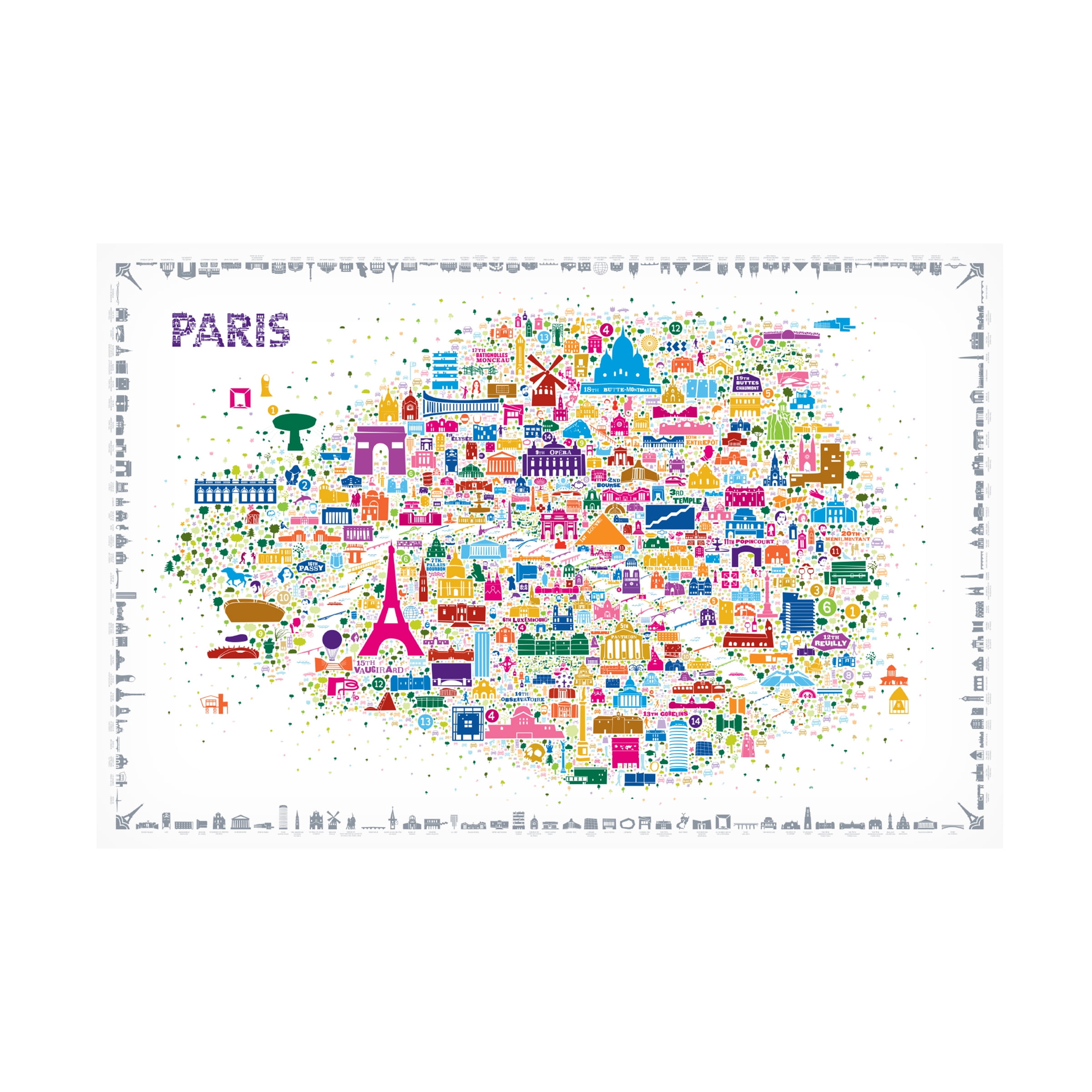 Rafael Esquer 'Iconic Cities Paris' Canvas Art - Walmart.com