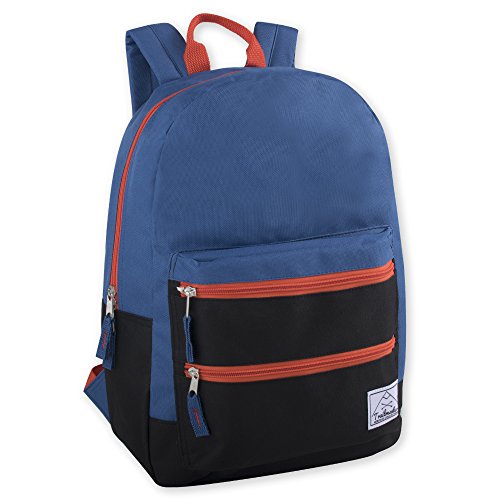 Multi-Color Back Pack with Adjustable Padded Shoulder (Blue) - Walmart.com