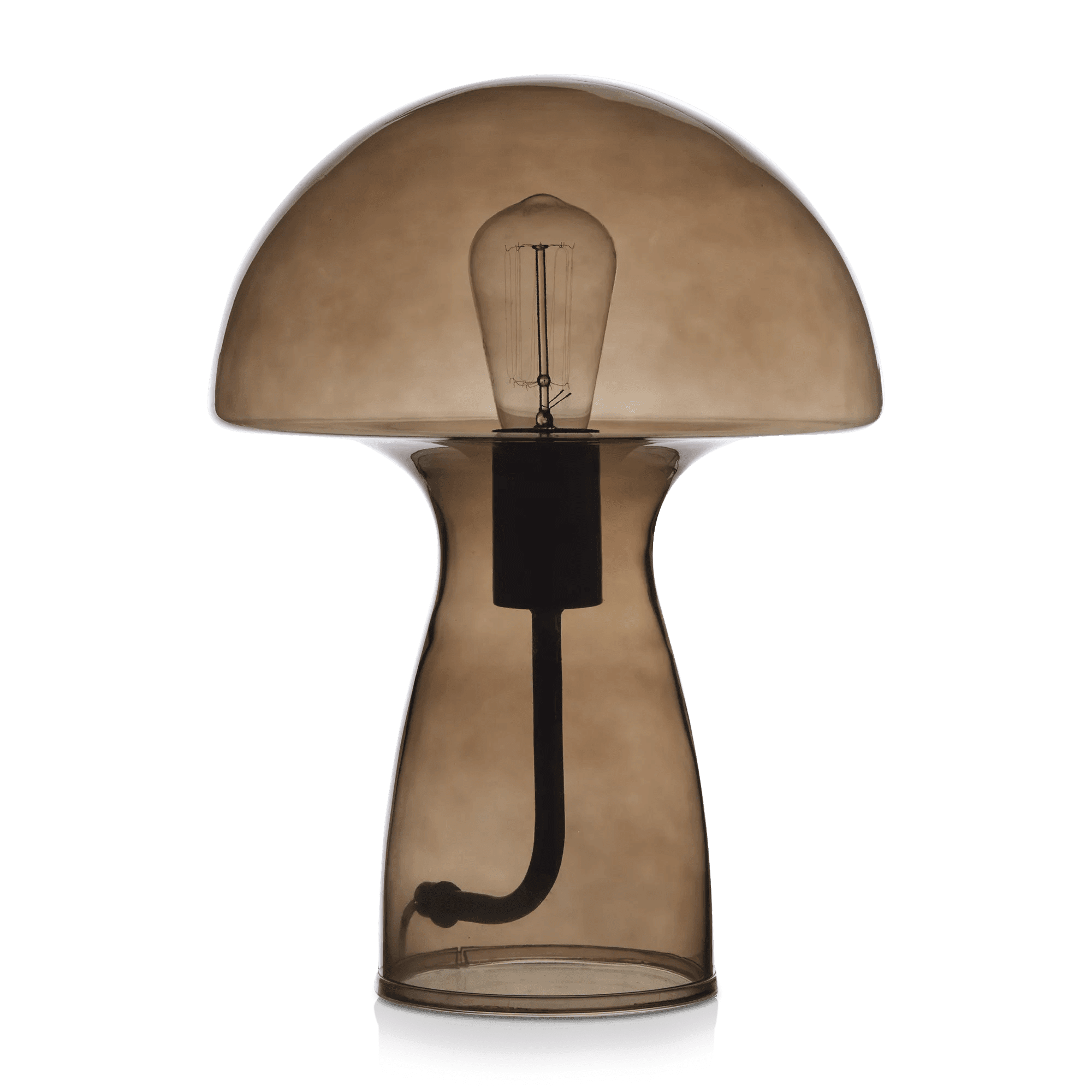 Click here for Bouclair Brown Glass Mushroom Table Lamp 10.25 In;... prices