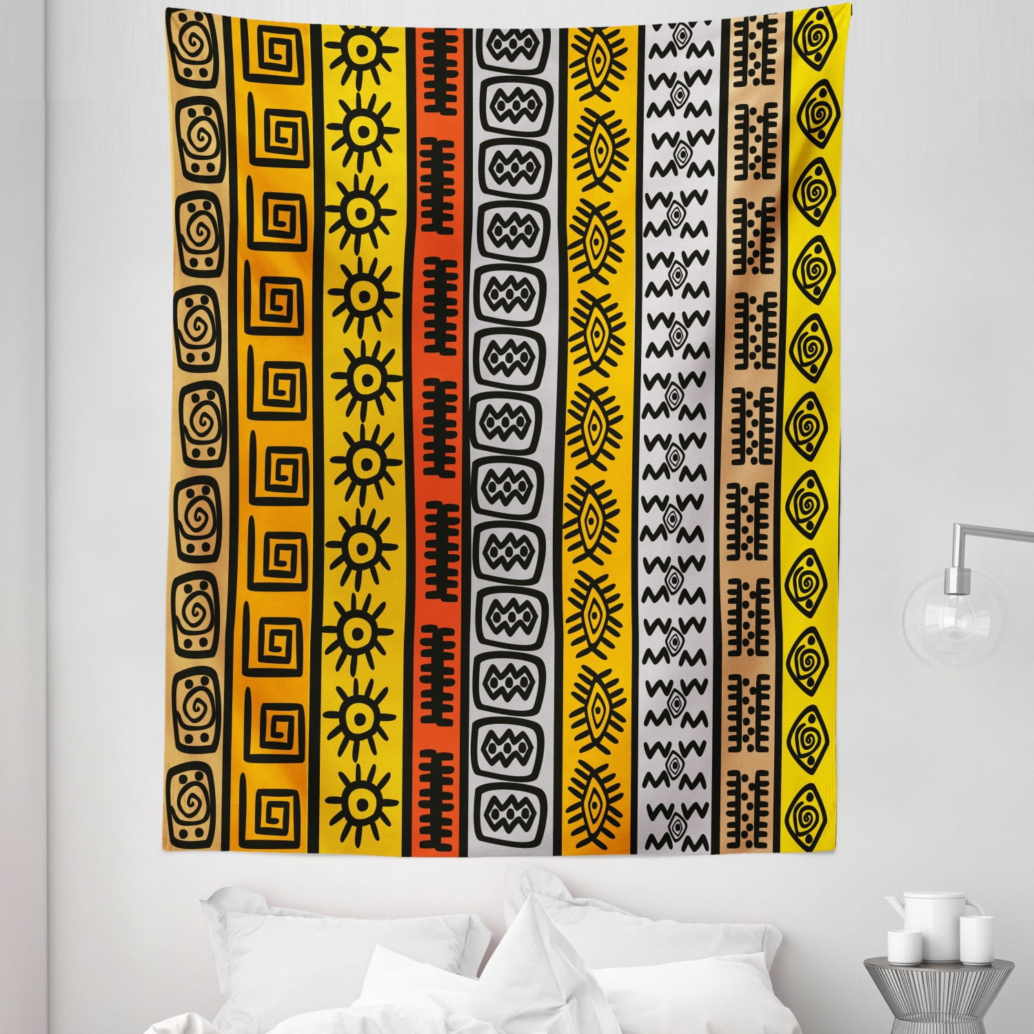 Tribal Tapestry, Motifs with Hand Drawn Style Borders Pattern Art ...