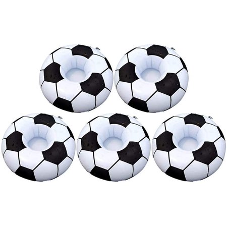 Inflatable Drink Holder, 5pcs Football Drink Pool Floats Cup Holder ...
