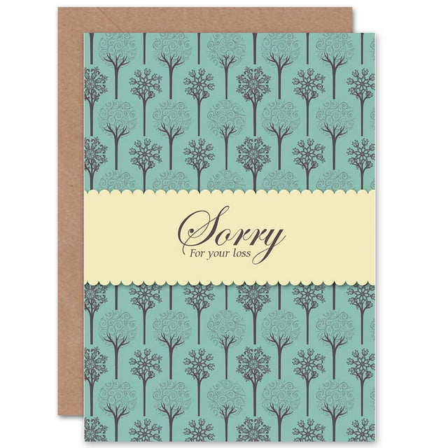Bereaved Sympathy Your Loss Greetings Card Plus Envelope Blank inside ...