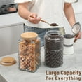 Srgeilzati Large Clear Glass Cookie Storage Jar with Bamboo Lid ...