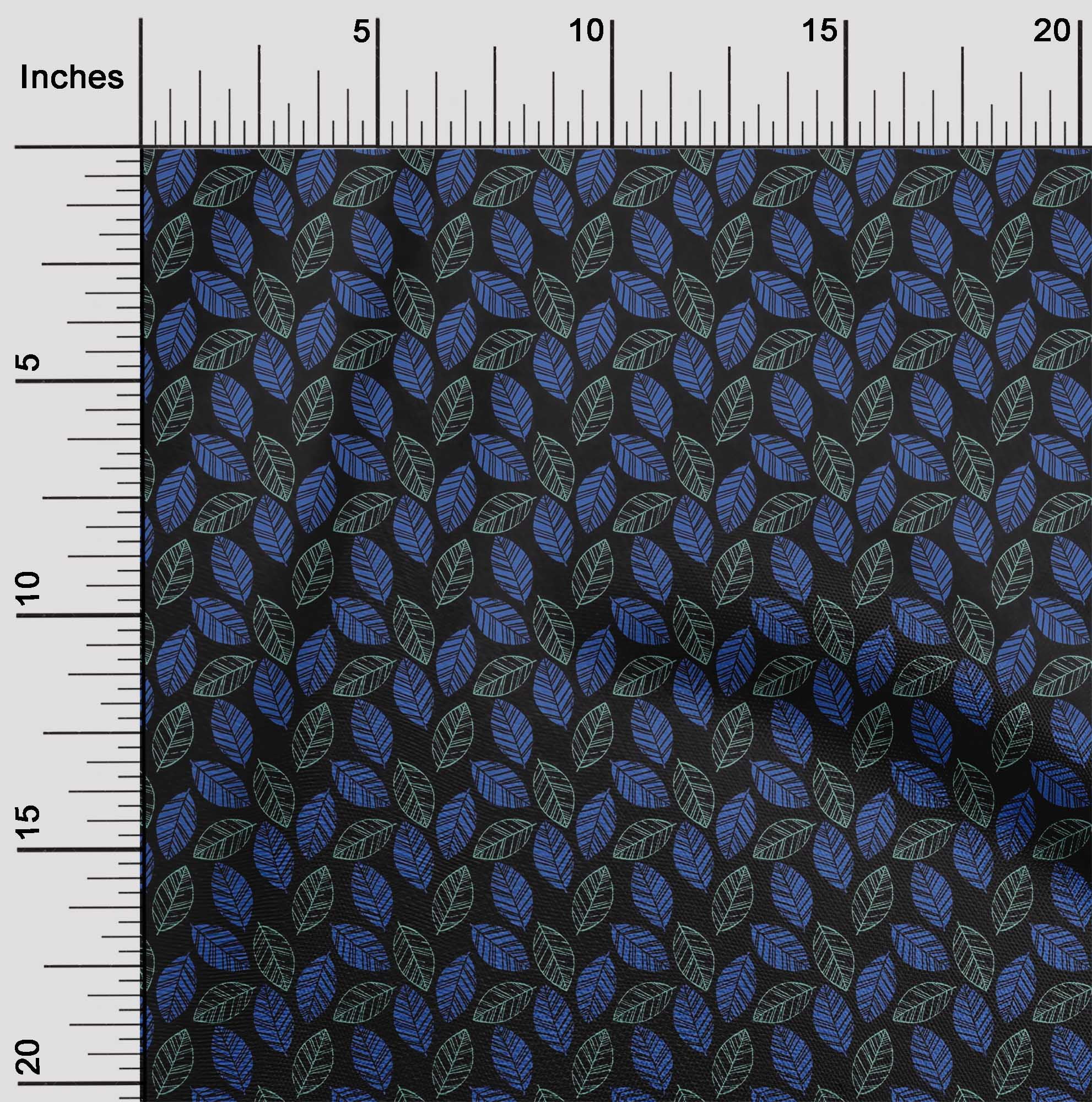 oneOone Cotton Silk Fabric Leaves Block Print Fabric BTY 42 Inch Wide ...