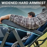 EVER ADVANCED Folding Recliner Camping Chair with Adjustable High Back ...