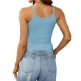 Bcresic Women Spaghetti Strap Tank Tops Ribbed Crop Camisoles Scoop ...