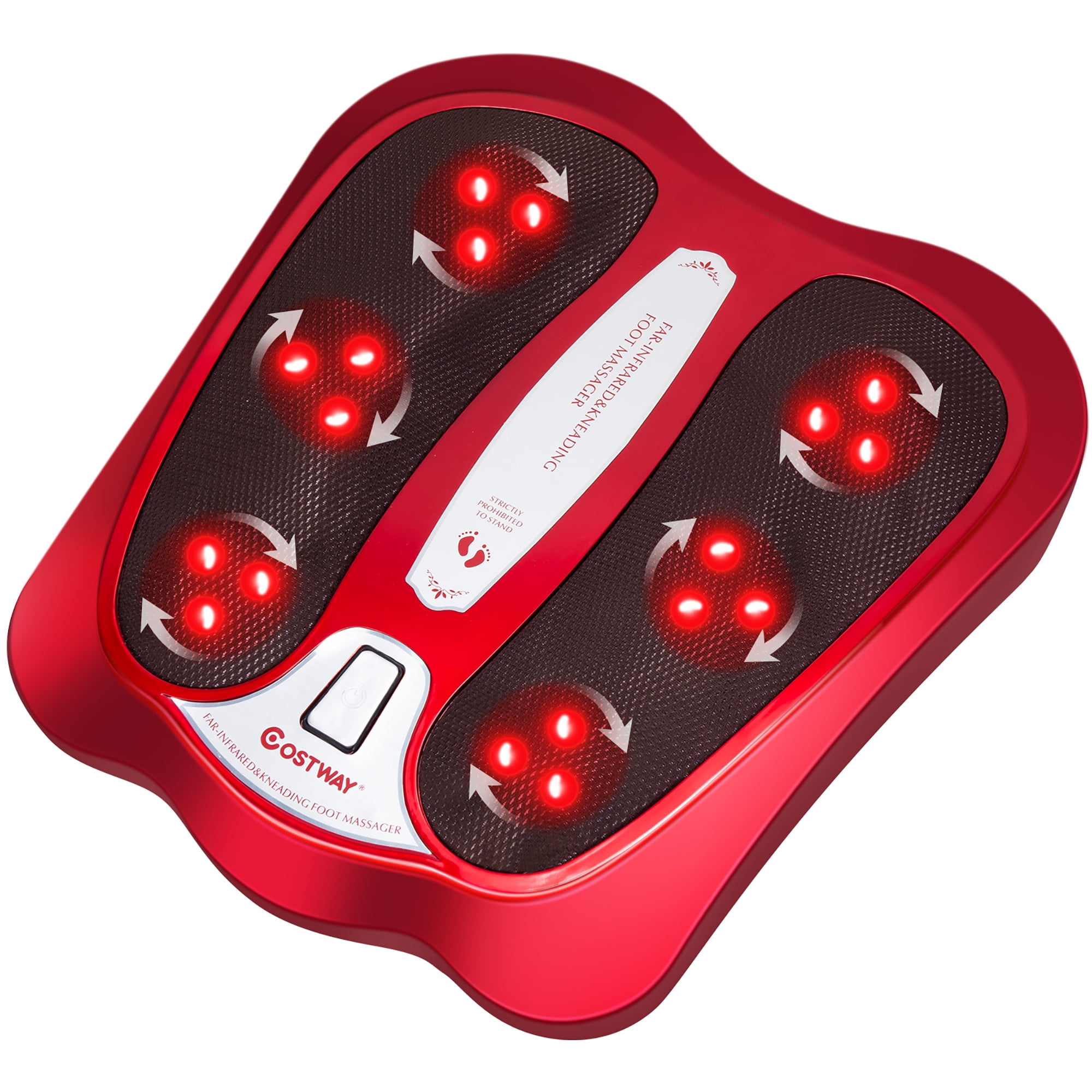 Costway Foot Massager with Shiatsu Heated Electric Kneading Foot & Back ...