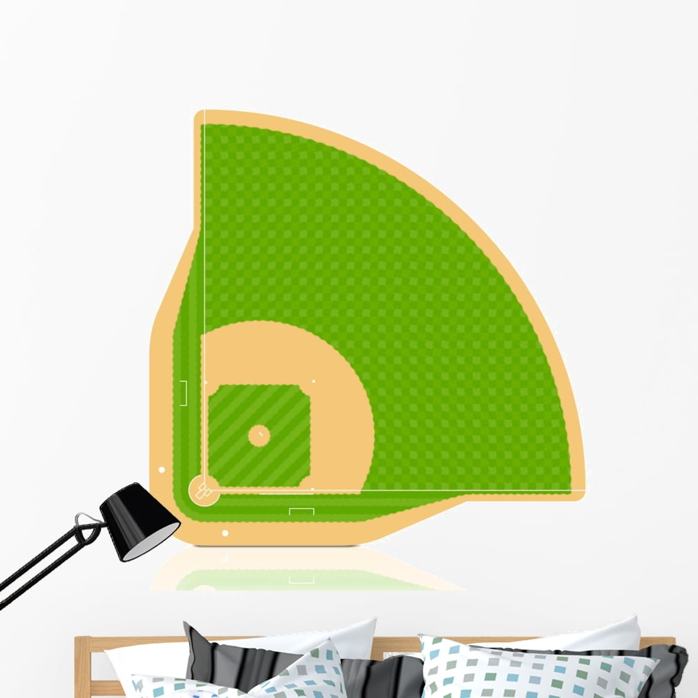 Baseball Field Vector Detailed Wall Decal by Wallmonkeys Peel and Stick ...