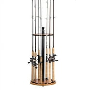 Organized Fishing 24-Rod Deluxe Round Floor Rack, Oak Finish - Walmart.com