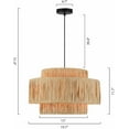Maxax 3-Light Boho Chandelier – Coastal Rope Pendant Light with 3-Tier ...