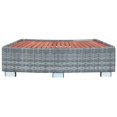 vidaXL Spa Step Poly Rattan Patio Hot Tub Bathtub Pool Footstep Black ...