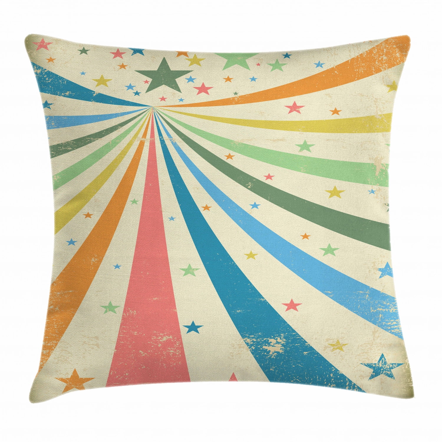 Circus Throw Pillow Cushion Cover, Colorful Carnival Background with ...