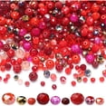 1000 round glass beads (4/6/8 mm) for jewelry making, electroplated ...