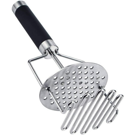 Stainless Steel Potato Masher,Wide and Ergonomic Handle, Dual-Press ...