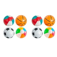 Top Race Multipack of 25 Mini Beach Balls, 5 Inch Inflatable Plastic ...