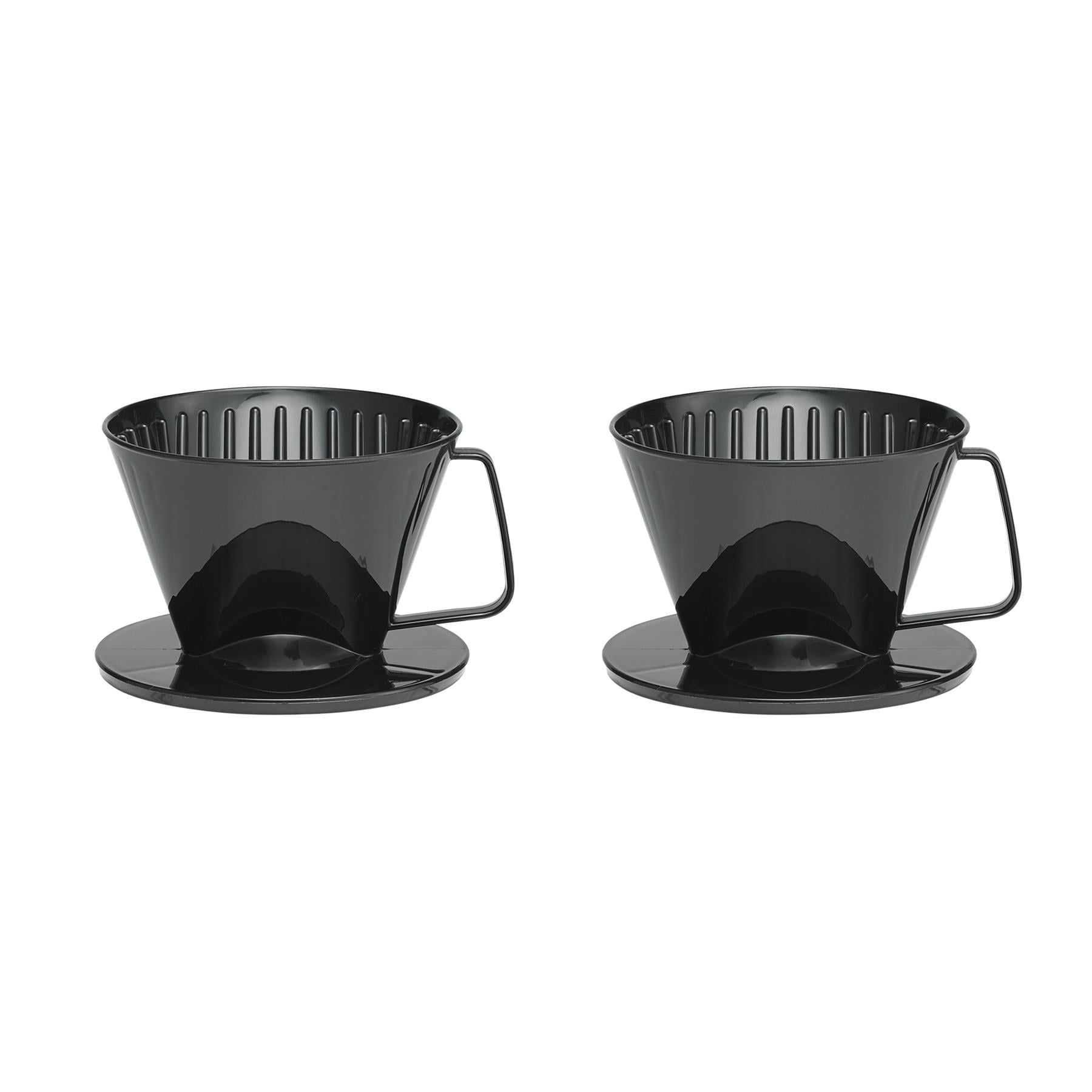 Fino Pour-Over Coffee Brewing Filter Cone, Number 1-Size, Black, Brews ...