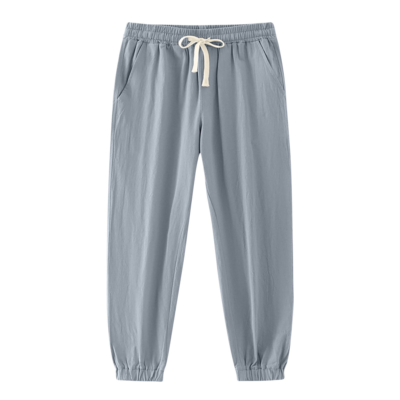 Click here for Kuegmeu Gray Man Pants For Man Faux Gauze Linen Wo... prices