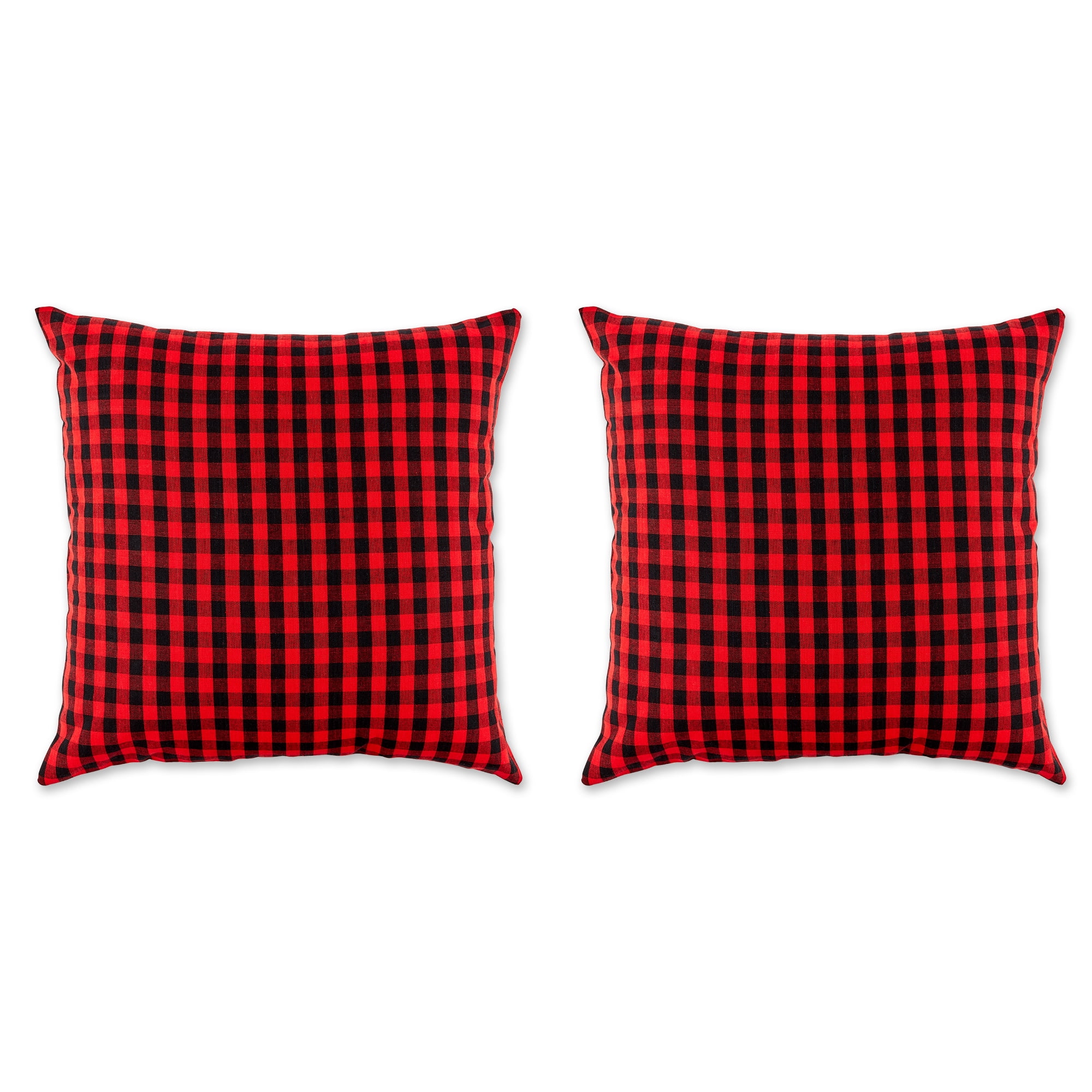 DII Red/Black Gingham Check Pillow 20x20 Set/2, 20x20" - Walmart.com