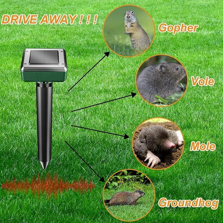 Pest Repeller Solar Powered - Ultrasonic Pest Deterrent For Yard ...