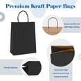 Black Paper Bags 8X4.25X10.5 20Pcs, Gift Paper Bag with Handles Bulk ...
