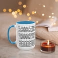 Ceramic Mug – Creative Line Pattern, Large Handle Modern Style Coffee ...