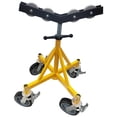 Folding Roller Pipe Jack Stand V-shaped Head Pipe Support with Rolling ...