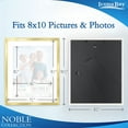 Icona Bay 8x10 Photo Frame, Brushed Gold, Removable Mat, Contempo ...